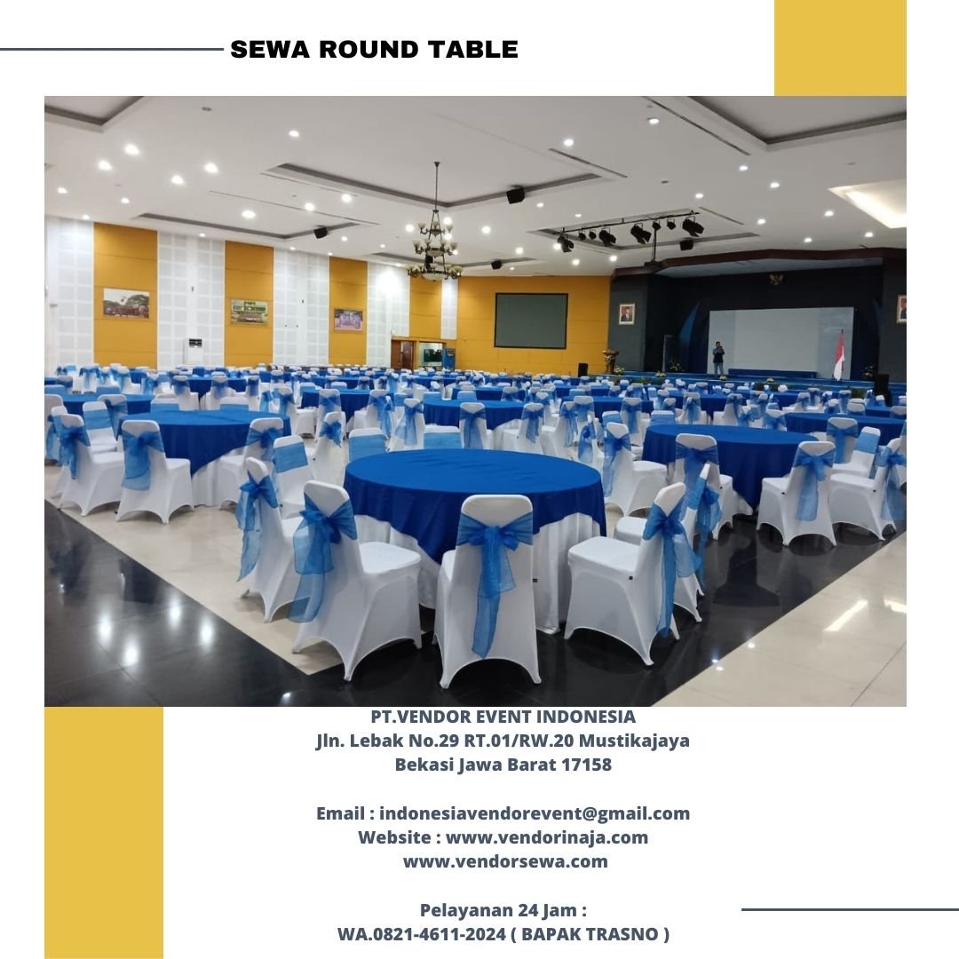 Sewa Round Table Diameter Jumbo 220cm Jakarta - Pusat Sewa Alat Pesta ...