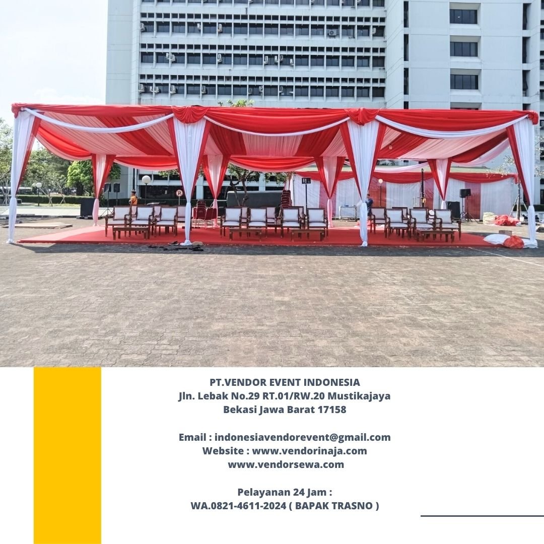 Sewa Tenda Dekorasi Merah Putih Event HUT RI Jakarta