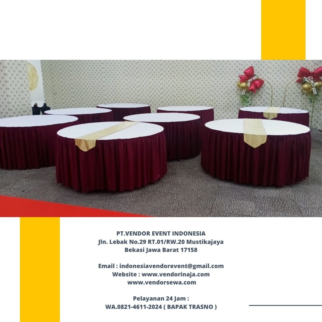 Pusat Rental Round Table Ukuran Variatif Jakarta